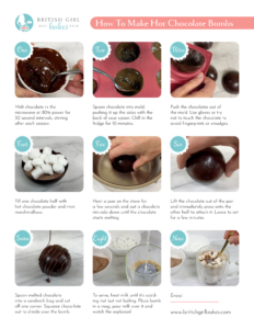 [PRINTOUT] How To Make Hot Chocolate Bombs - British Girl Bakes