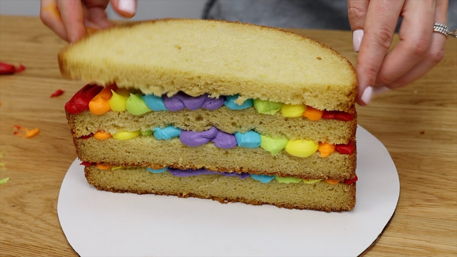 How to Make a Rainbow Cake - British Girl Bakes