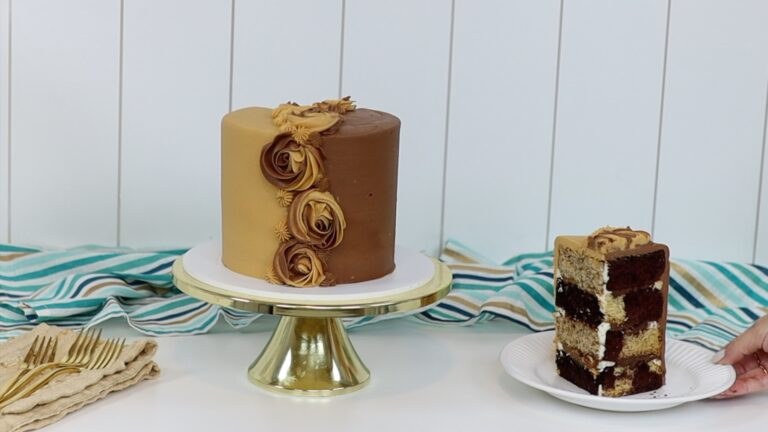 How to Make a Half and Half Cake - British Girl Bakes