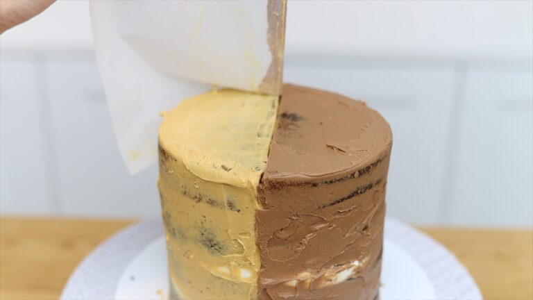 How to Make a Half and Half Cake - British Girl Bakes