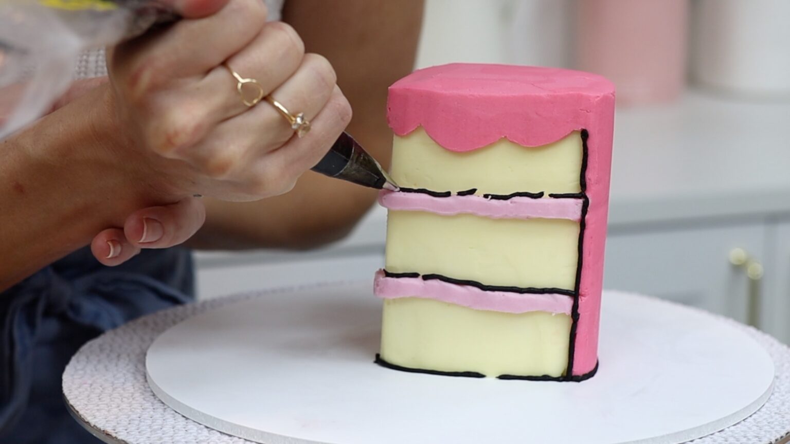 How to Make a Comic Cartoon Cake with Buttercream - British Girl Bakes