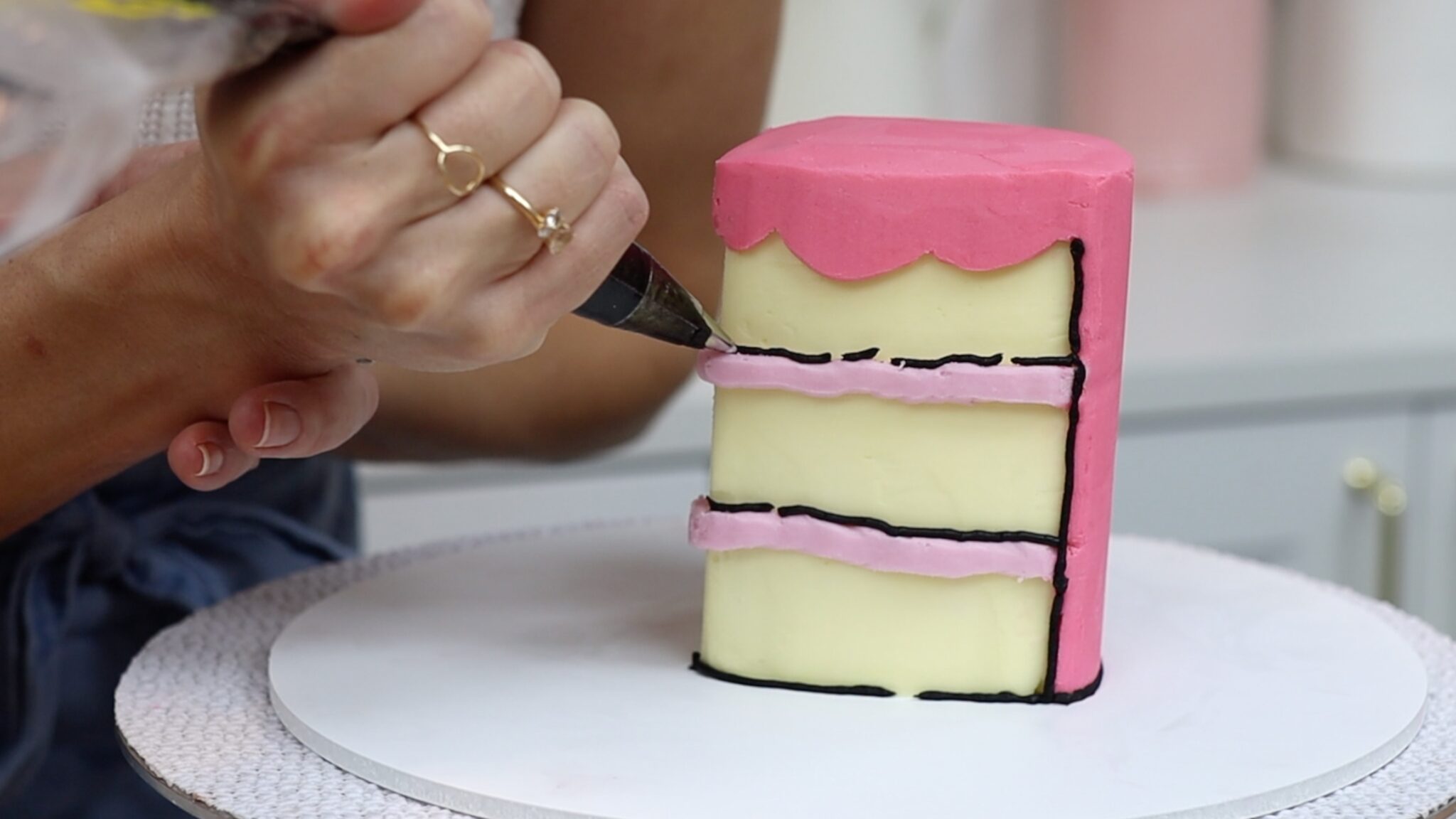 How to Make a Comic Cartoon Cake with Buttercream - British Girl Bakes