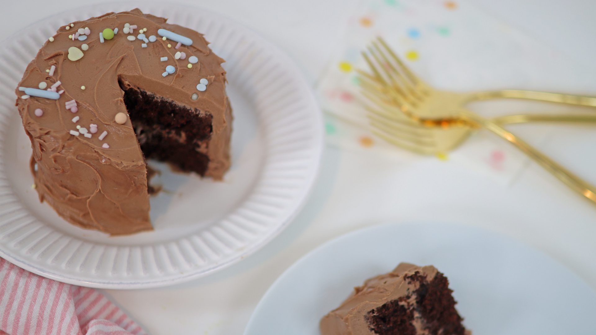 Small Chocolate Cake Recipe - British Girl Bakes