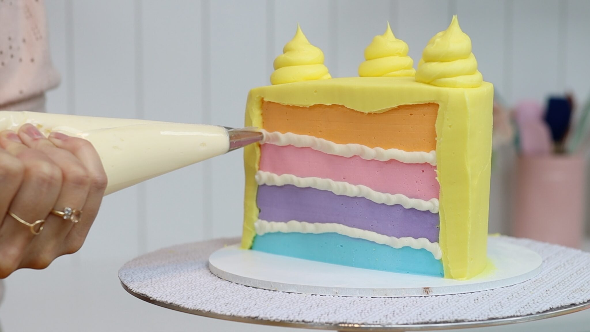 Cartoon Birthday Cake for a Half Birthday - British Girl Bakes