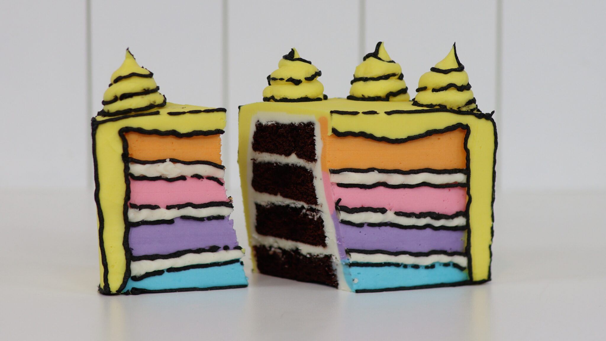 Cartoon Birthday Cake for a Half Birthday - British Girl Bakes