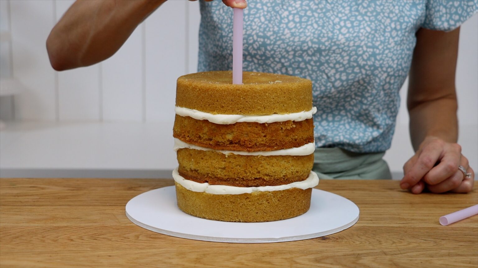 How to Make a Double Barrel Cake - British Girl Bakes
