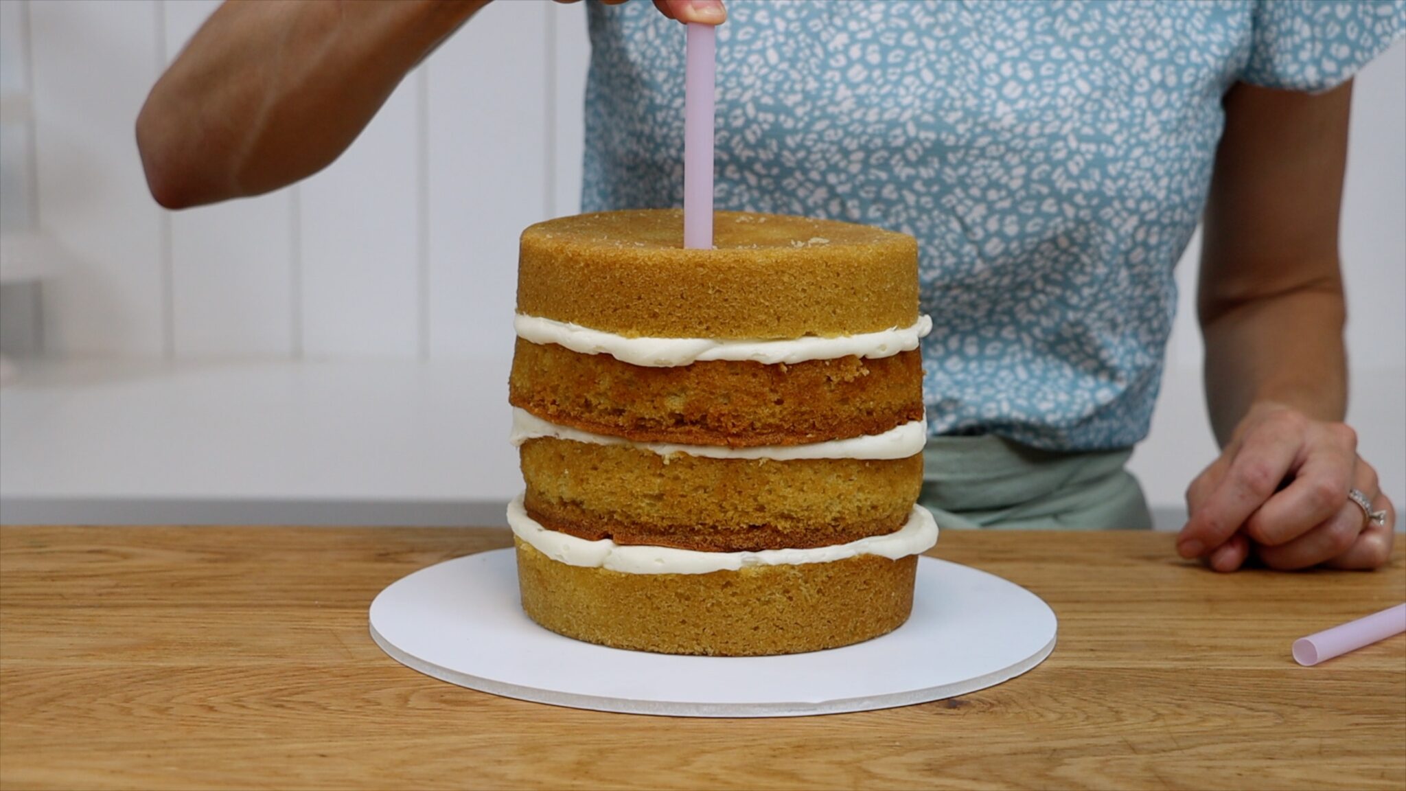How to Make a Double Barrel Cake - British Girl Bakes
