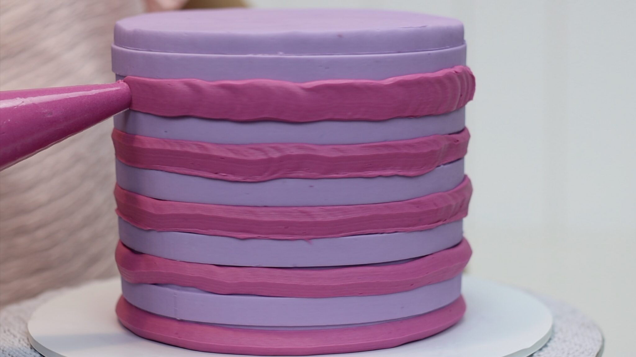 Striped Cake Tutorial - British Girl Bakes