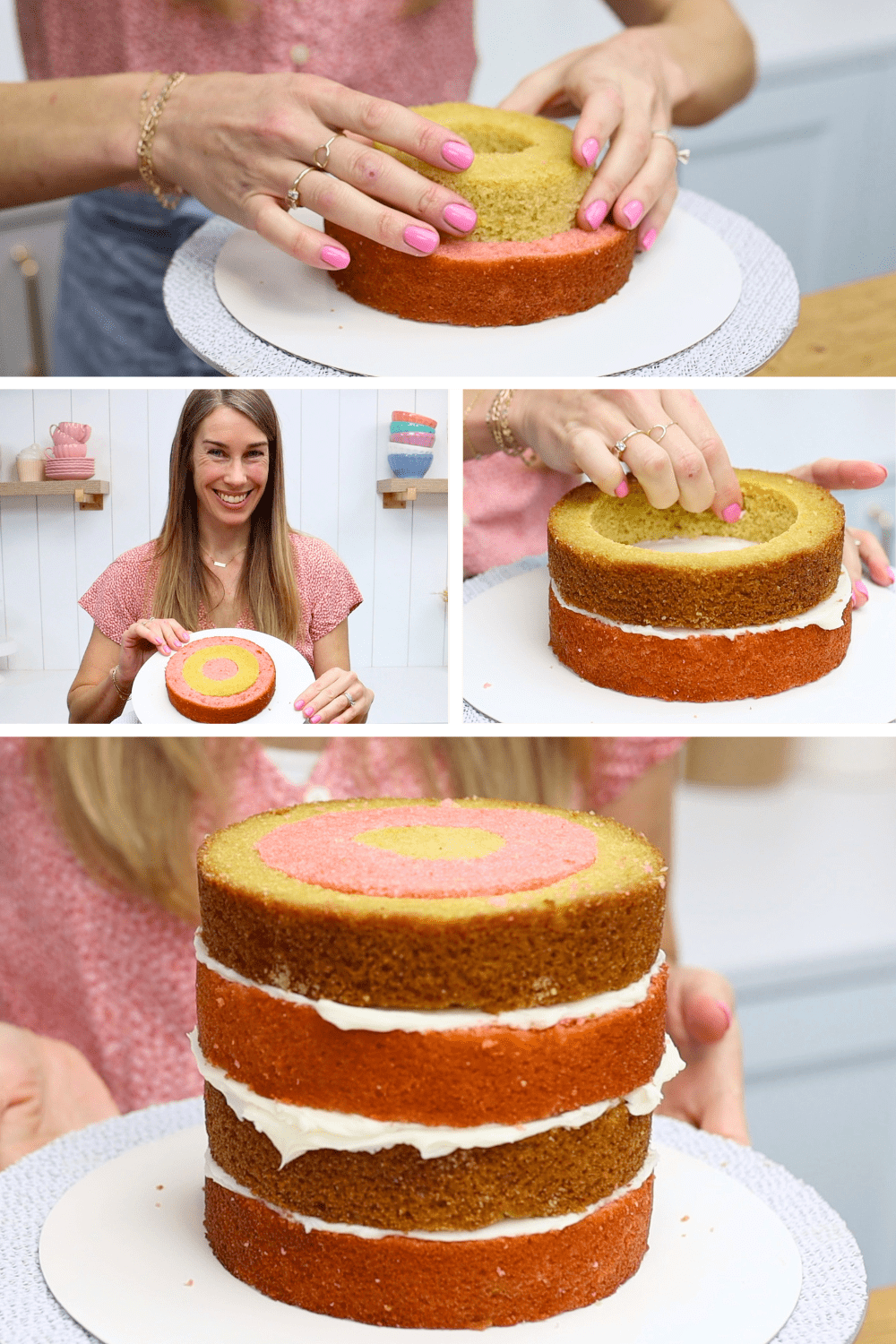 How to Make a Checkerboard Cake - British Girl Bakes