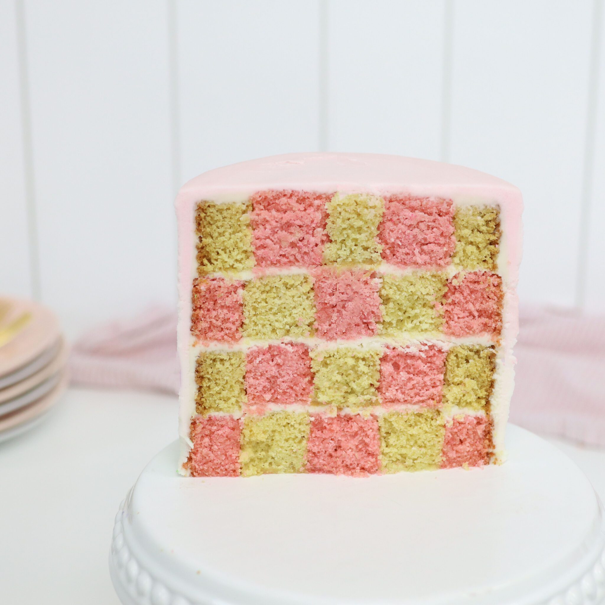 Pretty Checkerboard Cake