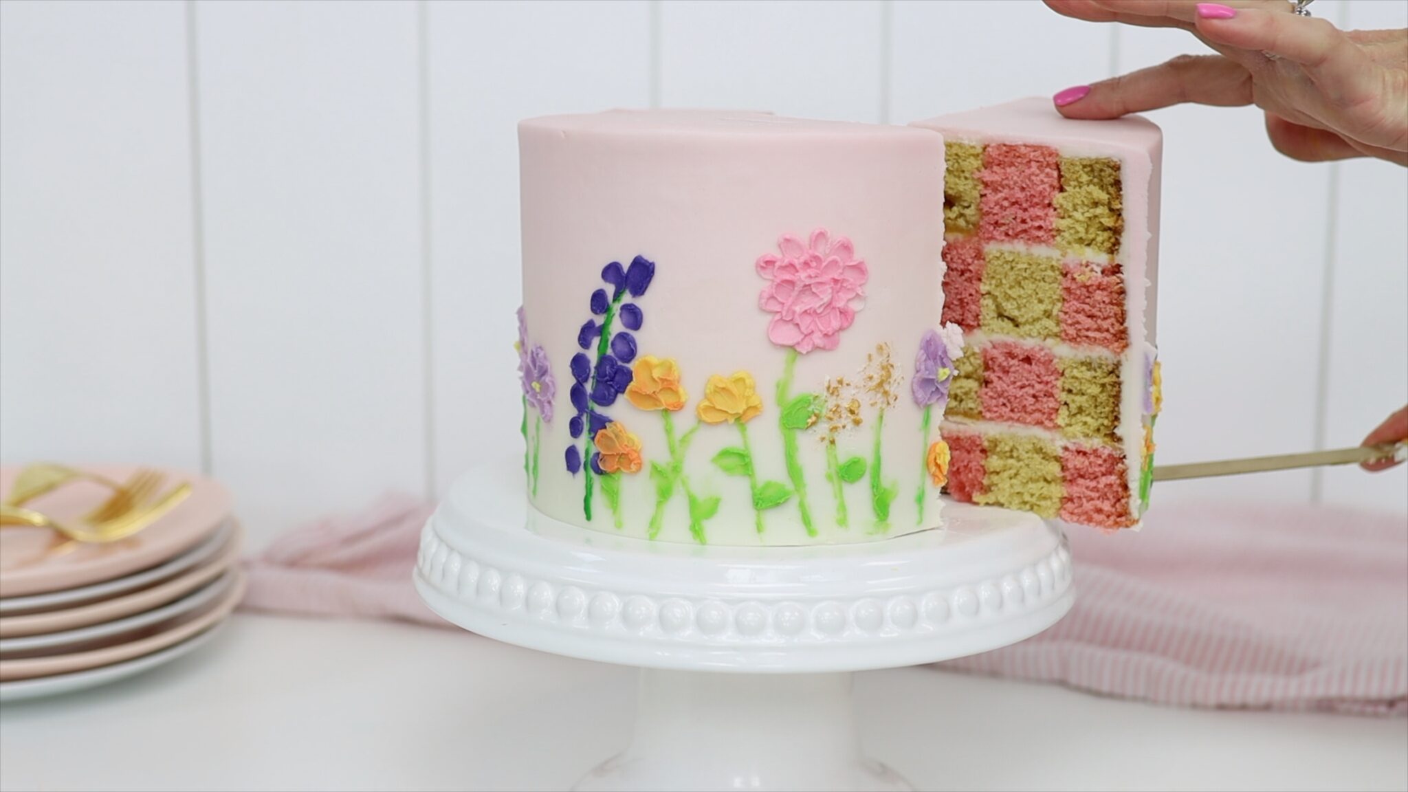 4 Step Ombre Cake - British Girl Bakes