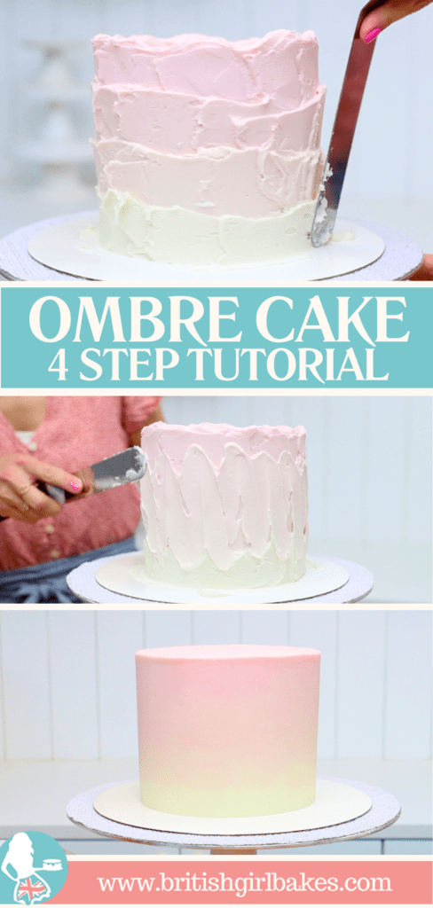4 Step Ombre Cake - British Girl Bakes